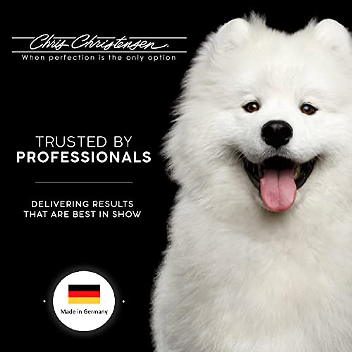 Chris Christensen Boar Dog Brush, Groom Like a Professional, Natural Boar Bristles, Beech Wood Handle, Distributes Natural Oils Making for a Healthy Coat