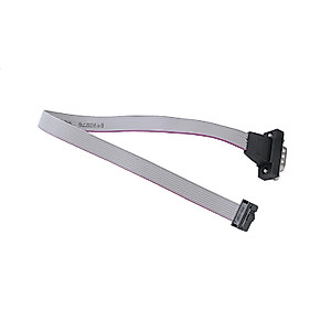 Antrader 12 Inch (30cm) DB9 Serial Male Port Bracket to 10 Pin Motherboard Header Panel Mount RS232 Serial Adapter Cable 6Pcs