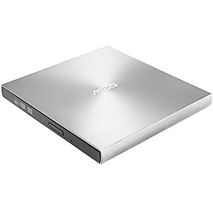 ASUS ZenDrive Silver 13mm External 8X DVD/ Burner Drive +/-RW with M-Disc Support, Compatible with both Mac & Windows and Nero BackItUp for Android devices (USB 2.0 & Type-C cables included)