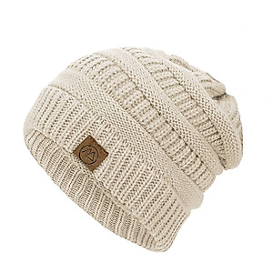 Durio Beanies Warm Beanies Women Winter Beanies for Women Super Soft Womens Beanies for Winter Hats for Women Cozy Winter Hat E Black&Grey&White&Beige One Size