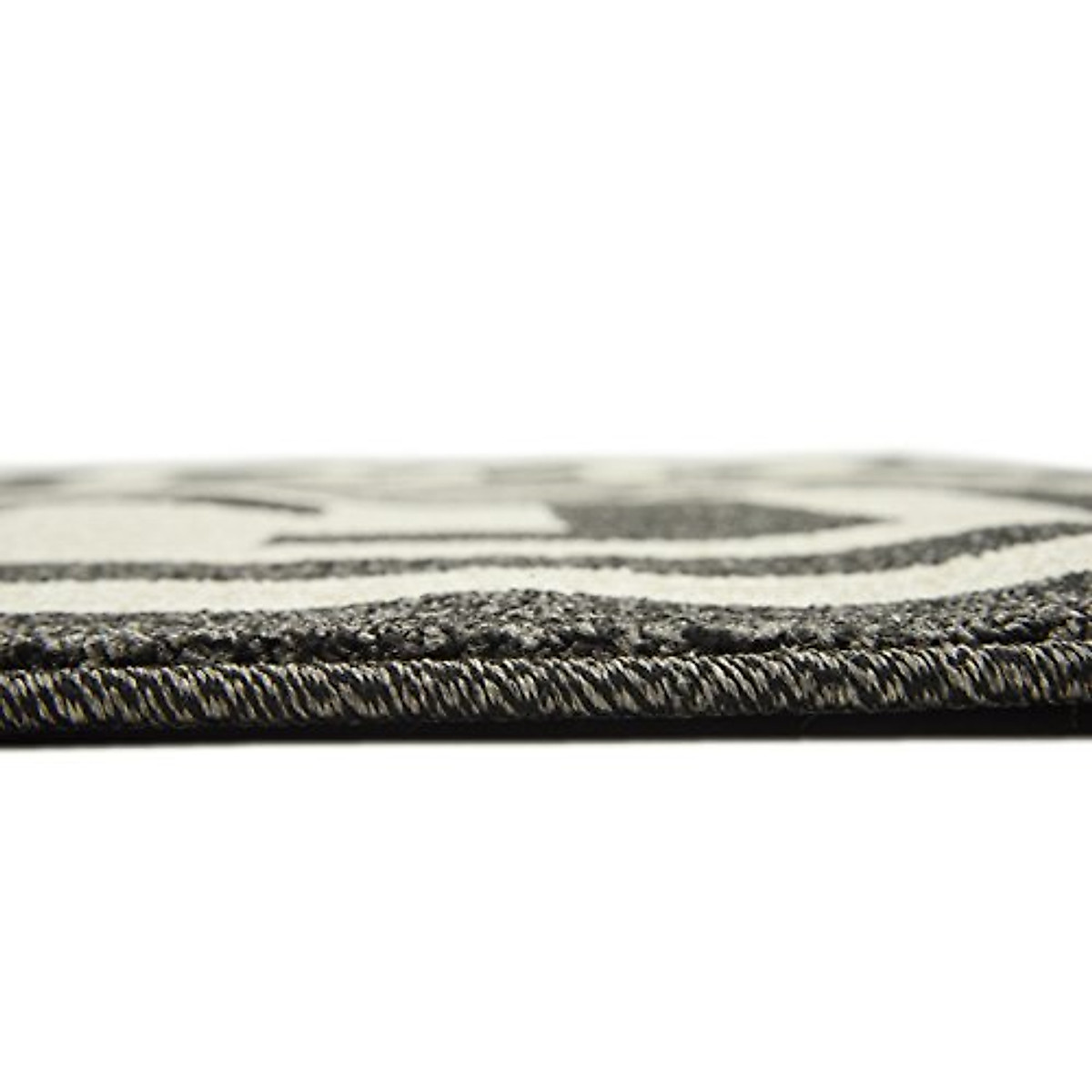 Unique Loom Athens Collection Classic Geometric Modern Border Design Area Rug, 7 ft x 10 ft, Black/Beige