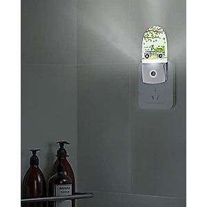 St. Patrick's Day Night Light, LED Plug in Night Light, Clover Tree Gnomes Gold Black White Checkered Truck Green Night Lights with Dusk to Dawn Sensor Kids/Adults Nightlight for Bedroom Bathroom