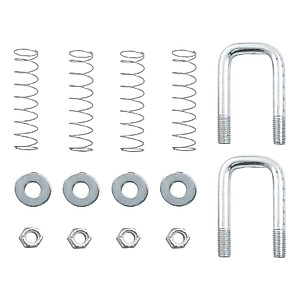 CURT 66113 Gooseneck Safety Chain Anchor U-Bolt Kit, CLEAR ZINC