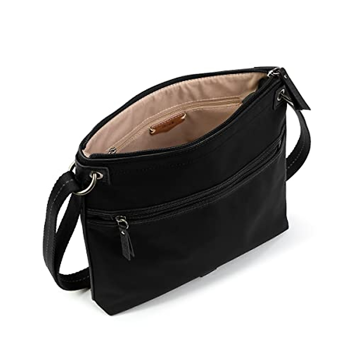 The Sak Esperato Flat Crossbody in Recycled Nylon, Black