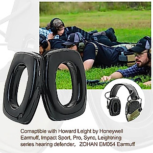 Gel Ear Pads Compatible with Howard Leight by Honeywell Earmuff, Impact Sport, Pro, Sync, Series of Hearing Protection Earmuffs,Gel Ear Cups Replacement