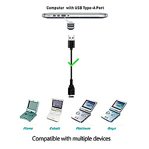 Fit for GBA SP Charger Cable, for Gameboy Advance SP Charging Cord NDS Charger Cord for Nintendo DS Console(NDS)/Game Boy Advance SP Power Cable