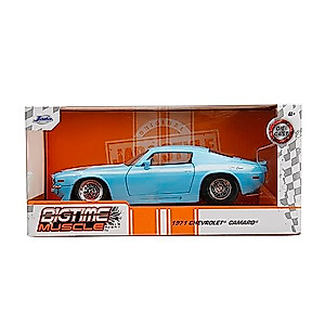 Jada Toys Big Time Muscle 1:24 1971 Chevy Camaro Die-Cast Car (Light Blue)