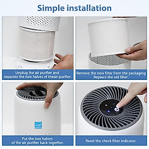 3Pack Core Mini Replacement Filter Compatible with LEVOIT Core Mini Air Purifier,Core Mini-P,3-in-1 High Efficiency Filter, Mini-RF Filter with Activated Carbon,Part #Core Mini-RF Filter Replacement