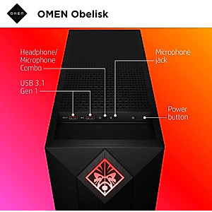 OMEN Obelisk Gaming Desktop Tower Computer, 8-Core i7-9700K Up to 4.9GHz, GeForce RTX 2080 Super 8GB (32GB DDR4 RAM | 1TB SSD | 1TB HDD) VR Ready, Windows 10 Home