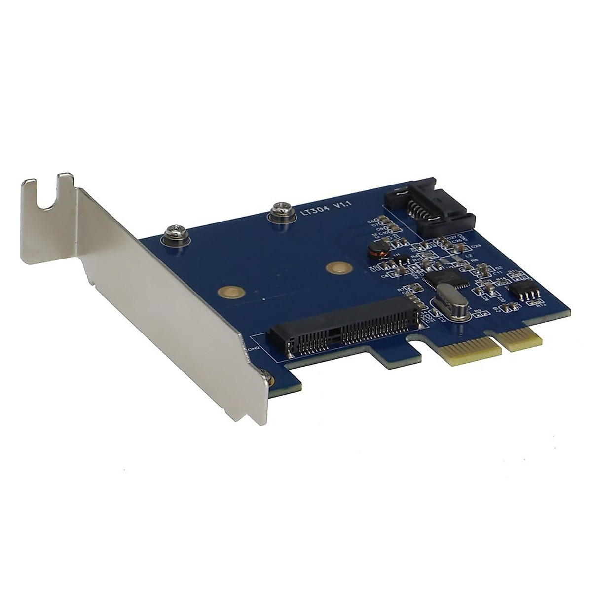 SEDNA - PCI Express mSATA III (6G) SSD Adapter with 1 SATA III Port with Low Profile Bracket (SSD not Included)