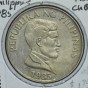 Collectible Coin Philippines 1985 Piso Bull animal 290907