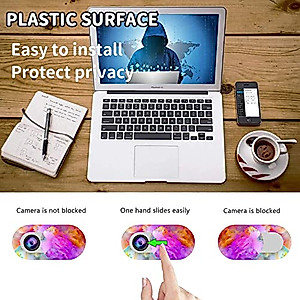 Webcam Cover Slide, Ultra-Thin 0.023inch Laptop Camera Cover Slide, 6 Pack Computer Camera Cover Slide for MacBook Air/IPad/PC/Phone, Protect Privacy and Security - New Definition (Color Explosion)