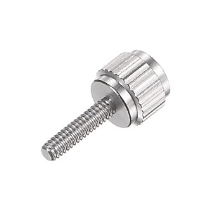 HARFINGTON 10pcs Vernier Calipers Locking Screws M2x8mm Round Flat Head Knurled Thumb Knob Bolts