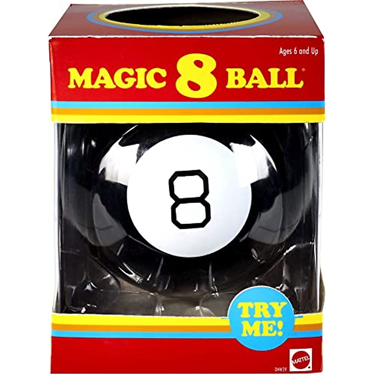 Mattel Games Magic 8 Ball Kids Toy, Retro Themed Novelty Fortune Teller, Ask a Question and Turn Over for Answer