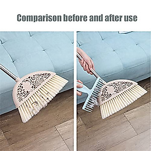 Household Broom Hair Removal Comb Removal Cleaning Tool for Clean The Hair and Dust On The Broom Bathroom Sewer Hair Collectors 2 Pieces, Blue