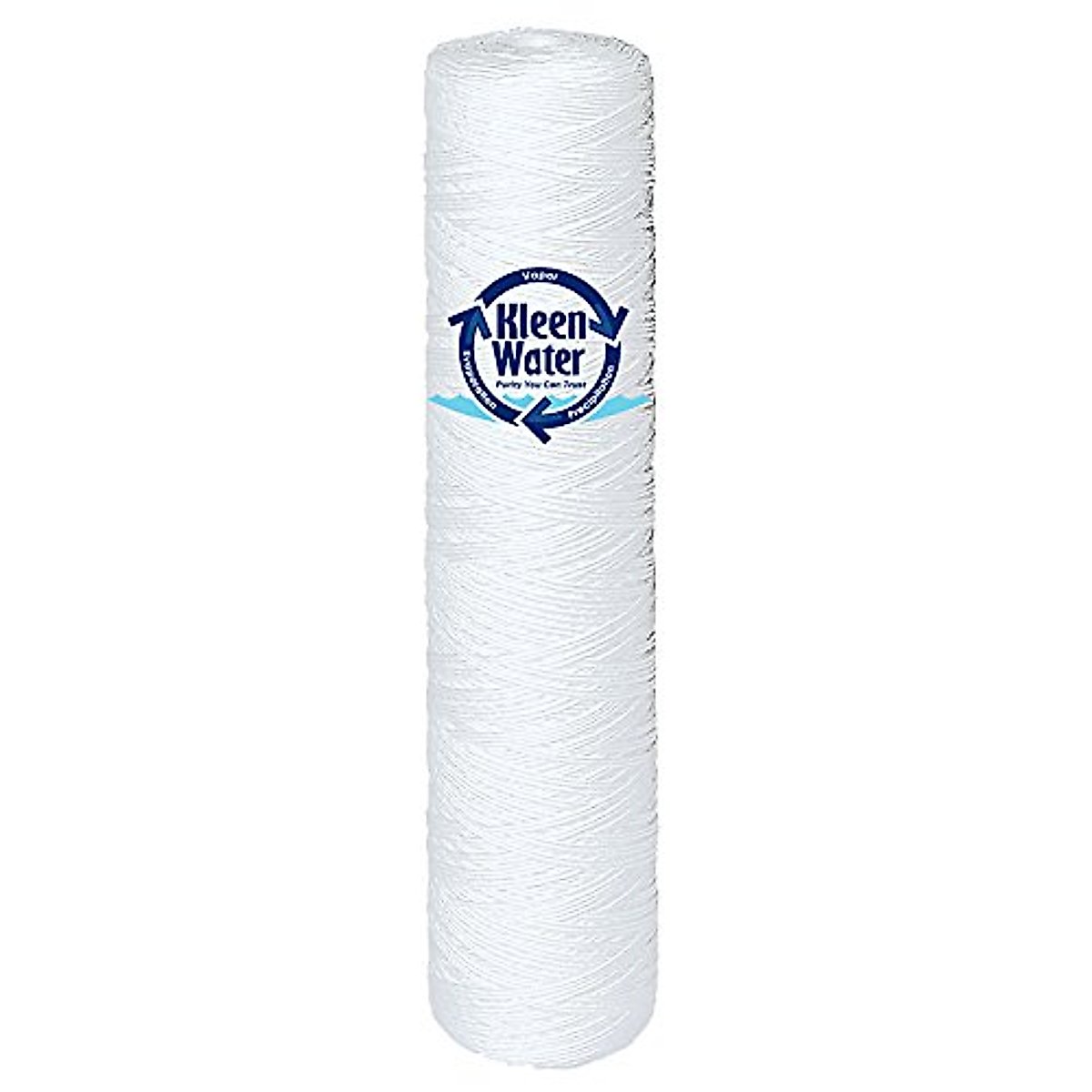 KleenWater String Wound Water Filter Cartridges, 4.5 X 20 Inch, 20 Micron, Made in USA, Compatible with Watts SF5-20-425, Pentek WP5BB20P, WP5BB20P, Pack of 3 Replacement Filters with WS03X10039 O-Ring