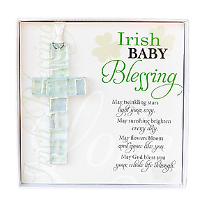 The Grandparent Gift Irish Baby Blessing Handmade in USA Cross- Irish Baby Gift for Baby Girl or Boy (Cross)