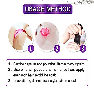 gowwim Hair Vitamin Serum Capsule, Multi-Oil Treatment for Smooth, Silky Hair Growth, Repair and Mask - 30 PCS