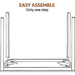 BIBOC 24X55 inches Computer Desk/Dining Table, Office Desk, Composite Wood Board Sturdy Writing Workstation for Home Office Walnut and Black Legs