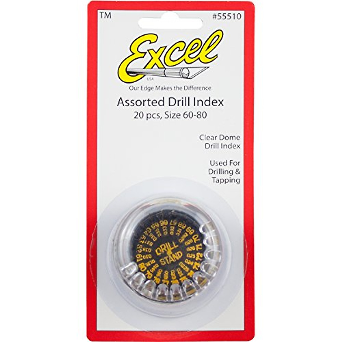 Excel 55510 20 Piece Drill with Dome Stand 61-80