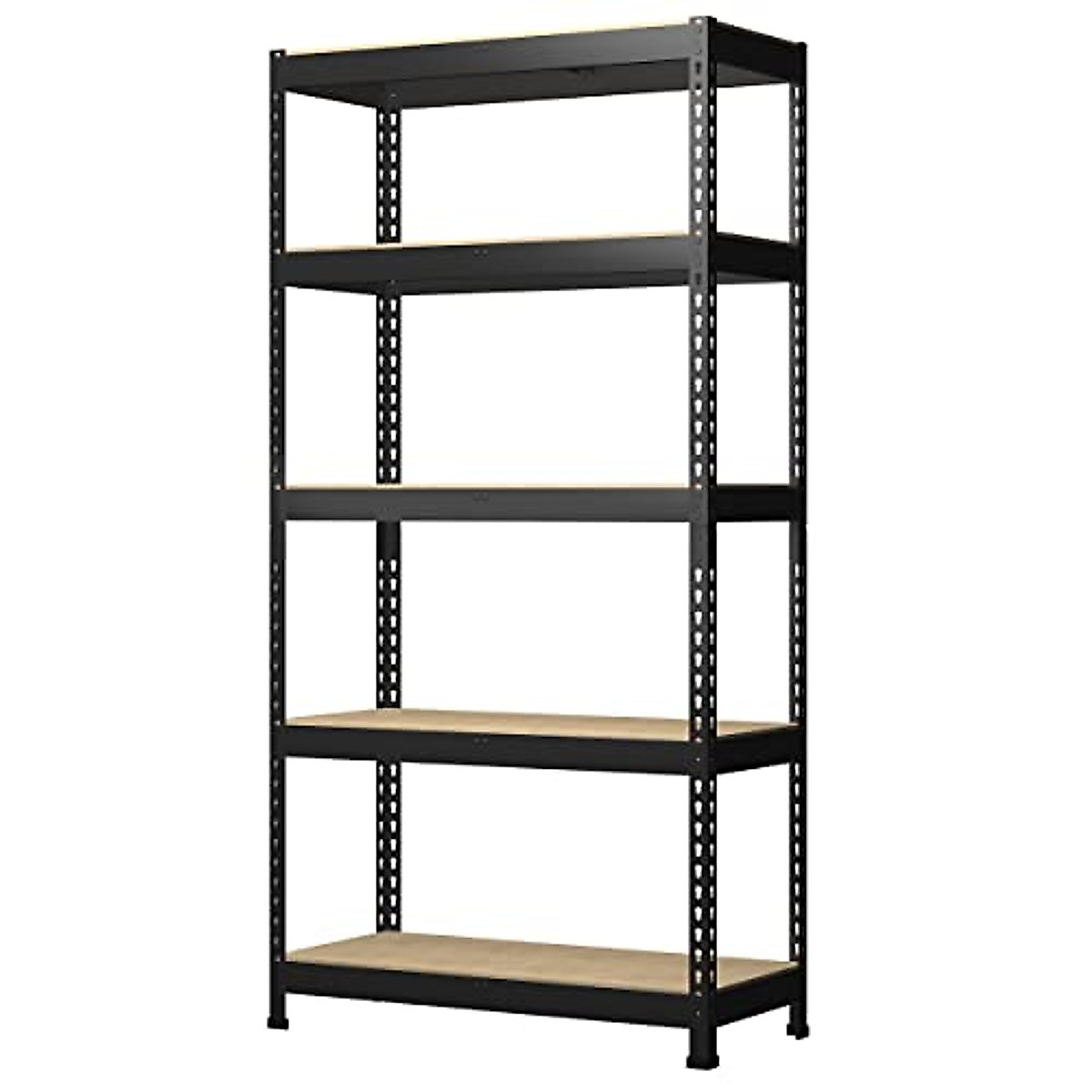 Prilinex Heavy Duty Storage Shelves - 35.5" W x 16" D x 71" H 5-Tier Adjustable Metal Garage Shelving Unit, Standing Utility Shelf Racks for Pantry Warehouse Kitchen, Black