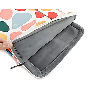 SANFAN 360 Protective Laptop Sleeve Case Bag, Cover with Handle and Luggage Strap for iPad 12.9 inch, MacBook Pro Air 13" and 12.5 inch-13.3 inch Screen Devices (Stones)