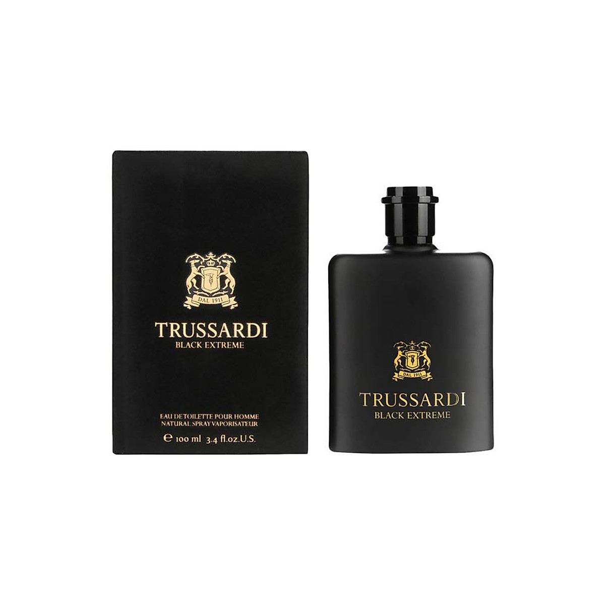 Trussardi | Black Extreme | Eau de Toilette | Spray for Men | Leather Scent | 3.4 oz