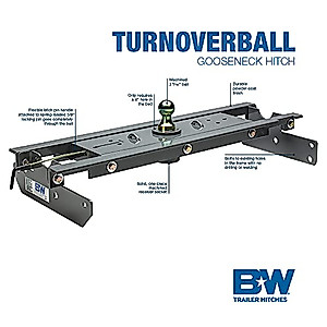 B&W Trailer Hitches Turnoverball Gooseneck Hitch - GNRK1313 - Compatible with 2003-2009 Dodge 2500 & 3500 Trucks and 2010-2012 Ram 2500 & 3500 Diesel Trucks