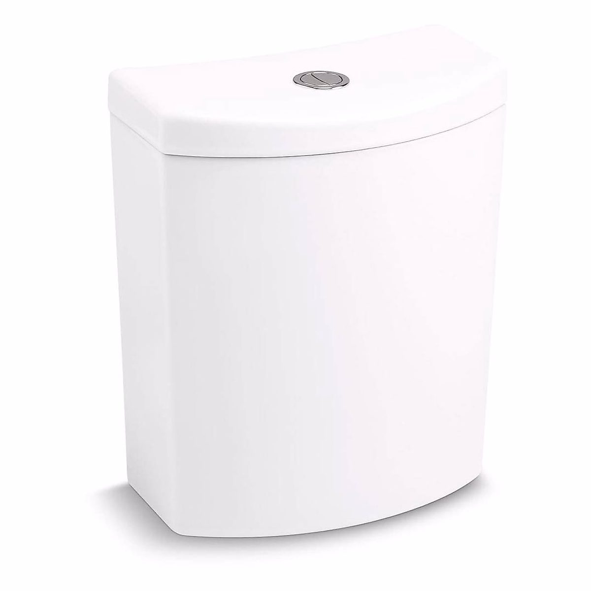 KOHLER 3569-0 Persuade Curv Toilet Tank, Dual-Flush 1.0 GPF or 1.6 GPF, Top-Mount Two-Button Flush, Toilet Tank Only, White