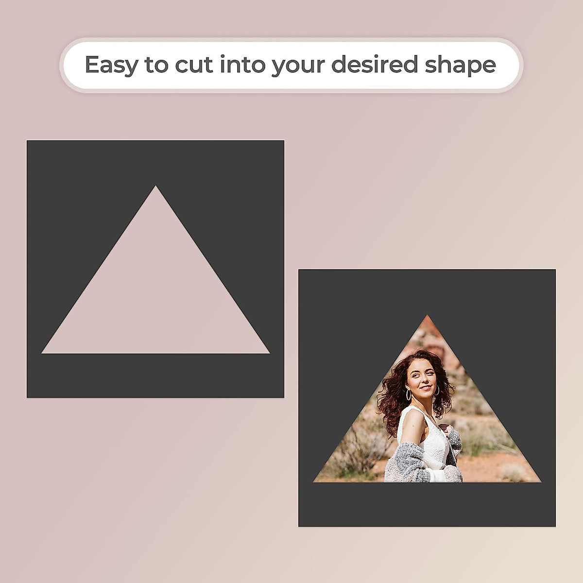 Frametory, 8x8 Black Uncut Picture Mat Boards, Backing Boards for Frames, Photos, Crafts - Pack of 12