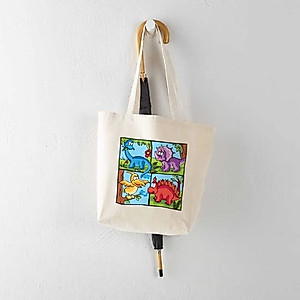 CafePress Dino Friends Tote-Bag Natural Canvas Tote-Bag,Shopping-Bag