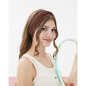 jollybows 16 PCS Headbands for Women Elastic Hair Bands Yoga Running Hair Wrap No Slip Hair Accessories for Girls