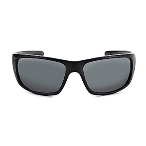 Optic Nerve Polarized Sport Contra Matte Black Frame, Smoke/Silver Lens Sunglasses