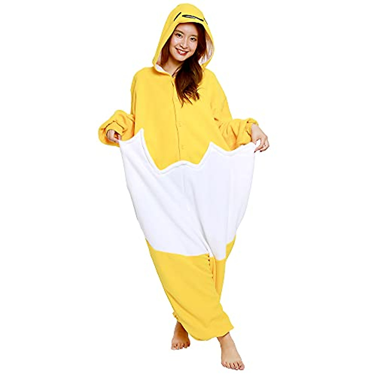 SAZAC Gudetama Sanrio Kigurumi - Onesie Jumpsuit Halloween Costume