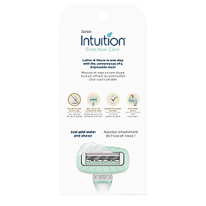 Schick Intuition Disposable Razors with Sensitive Skin, 3 Count | Razors Sensitive Skin, Women’s Disposable Razors with a Touch of Aloe, Travel Razor