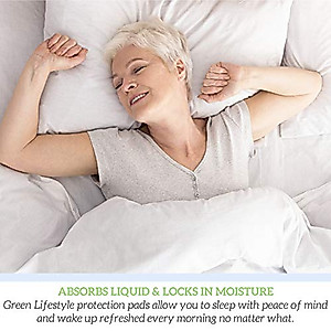 GREEN LIFESTYLE Washable Underpads - Large Bed Pads for use as Incontinence Bed Pads, Reusable Pet Pads, Great for Dogs, Cats, Bunny, Seniors Bed Pad (Pack of 4 - 34x36)