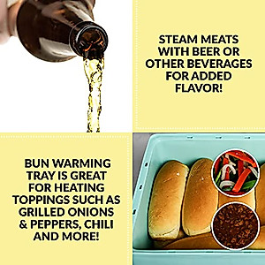 Nostalgia Extra Large Diner-Style Steamer, 20 Hot Dogs and 6 Bun Capacity, Perfect for Breakfast Sausages, Brats, Vegetables, Fish, Aqua