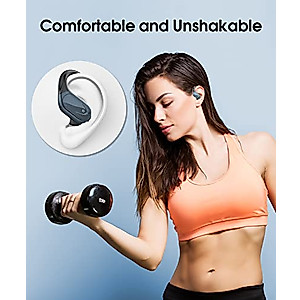 Tiksounds Wireless Earbuds, Bluetooth 5.3 Headphones, Bluetooth Earbuds with LED Display, 60 Hrs of Playtime, IPX7 Waterproof, Stereo Sound, Over Ear Earphones with Mic for Sports Running Workout Gym