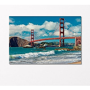 Golden Gate Bridge California USA Canvas Print 3 Panels / 36x24 inches