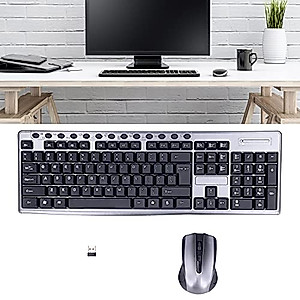 Wireless Keyboard, 104-key PC Notebook Keyboard Wireless Keyboard Mouse Set Gaming Keyboard Universal Computer Keyboard for Home Bedroom