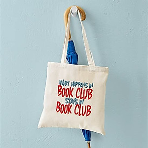 CafePress What Happens In Book Club Tote-Bag Natural Canvas Tote-Bag,Shopping-Bag