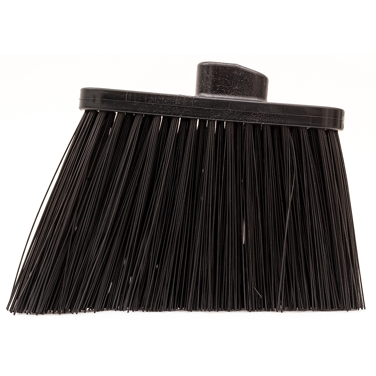 SPARTA Plastic Broom Head, Angled, Un-Flagged for Large Debris Indoor, Outdoor, Home, Restaurant, Lobby, Office, 12 Inches, Black
