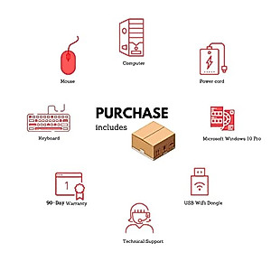 Lenovo Business Desktop Computer, Intel Quad Core i7-2600, 16GB RAM, 2TB HDD, DVD-RW, Keyboard, Mouse, WiFi, Windows 10 Pro (Renewed)