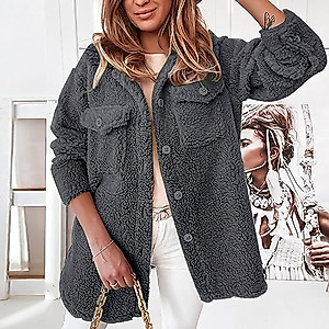 CHUOAND Women's Lapel Long Sleeved Coat,gifts for women under 5 dollars,coupons & promo codes,winter coats for girls sale,$1 stuff,women s winter coats sale