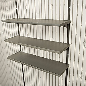 Lifetime 60236 11 x 18.5 Ft. Outdoor Storage Shed, 11 x 18.5, Desert Sand