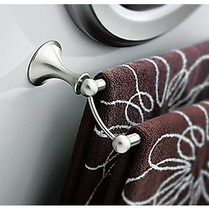 Moen DN7722BN Lounge Collection 24-Inch Bathroom Double-Towel Bar, Brushed Nickel