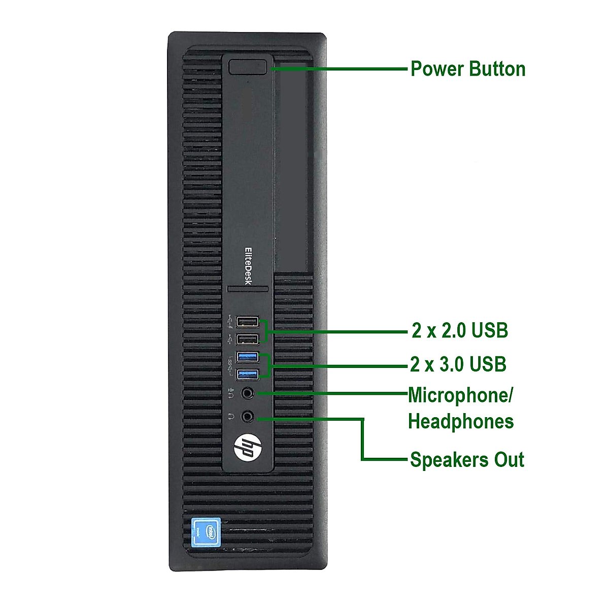 HP 800 G1 SFF Computer Desktop PC, Intel Core i7 3.4GHz Processor, 16GB Ram, 128GB M.2 SSD, 1TB HDD,Wireless Keyboard & Mouse,Bluetooth, New HP 23.8 FHD LCD Monitor, Win 10 Pro (Renewed), Black