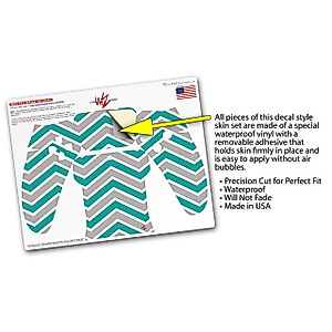 WraptorSkinz Skin Wrap compatible with Sony PS5 DualSense Controller Zig Zag Teal and Gray (CONTROLLER NOT INCLUDED)