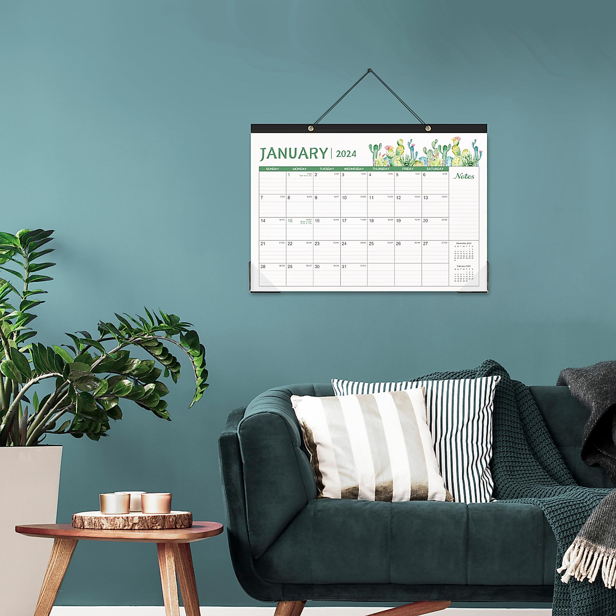 2023-2024 Desk Calendar - Jan 2023 - Jun 2024, 18 Months Large Monthly Desk Calendar, 17" x 12", Desk Pad, Large Ruled Blocks, to-do List & Notes, Best Desk/Wall Calendar for Planning or Organizing