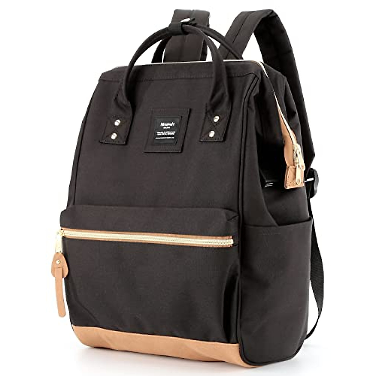 Himawari Laptop Backpack for Women&Men,Wide Open Large USB Charging Port 15.6 Inch Laptop Doctor College Work Bag(123#-Black)